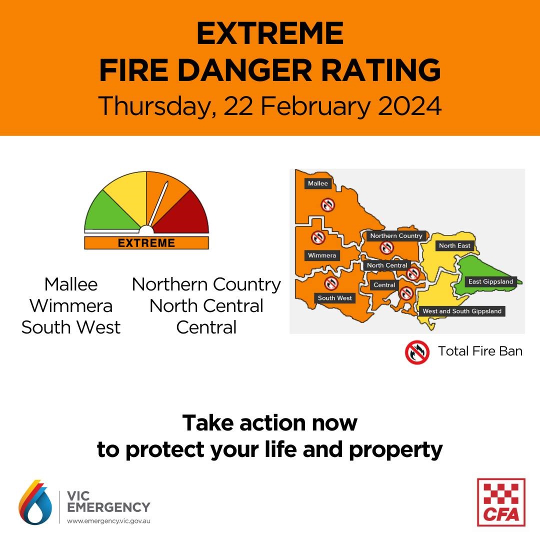 Residents urged to prepare for extreme fire danger - Horsham Rural City ...